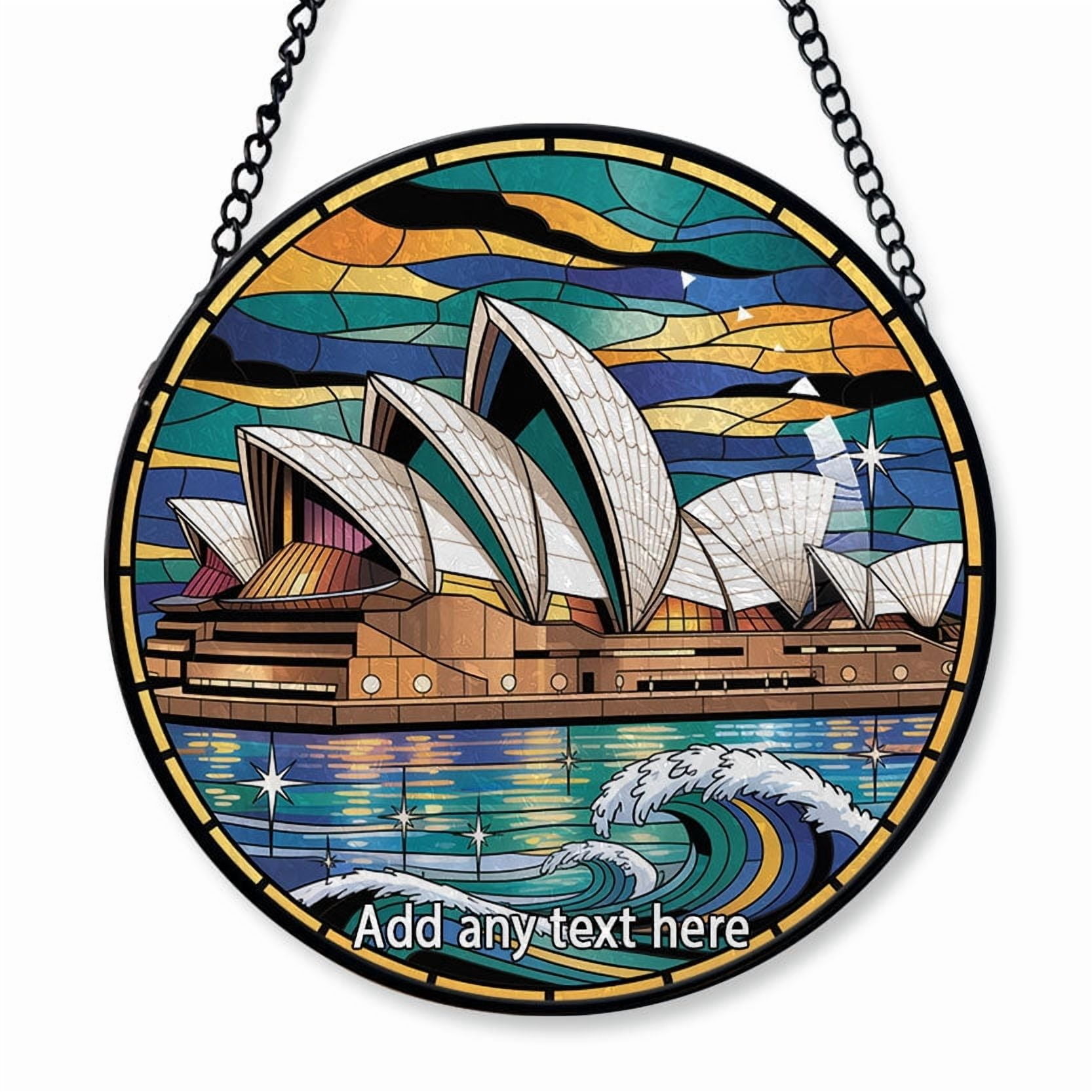 Sydney Opera House Stained Glass Suncatcher Window Hanging – Christmas ...