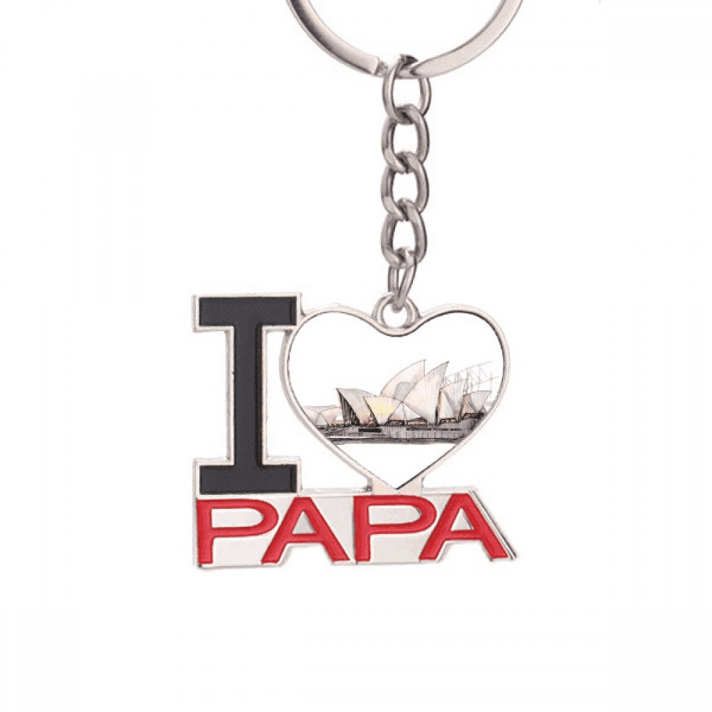 Sydney Opera House in Sydney Keychain Metal Keyring Holder Love PAPA ...