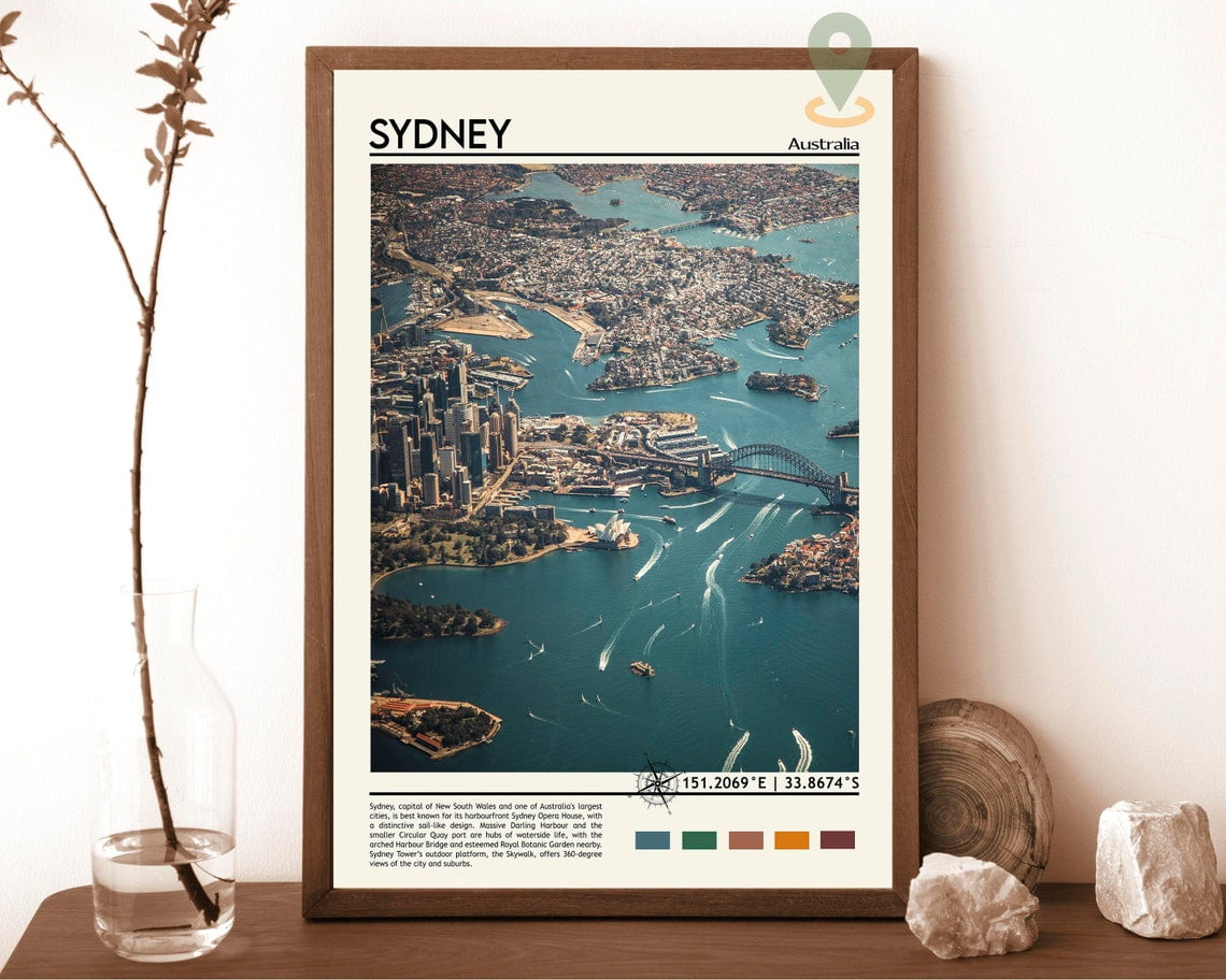Sydney Print, Sydney Poster, Sydney Wall Art, Sydney Travel, Sydney Art ...