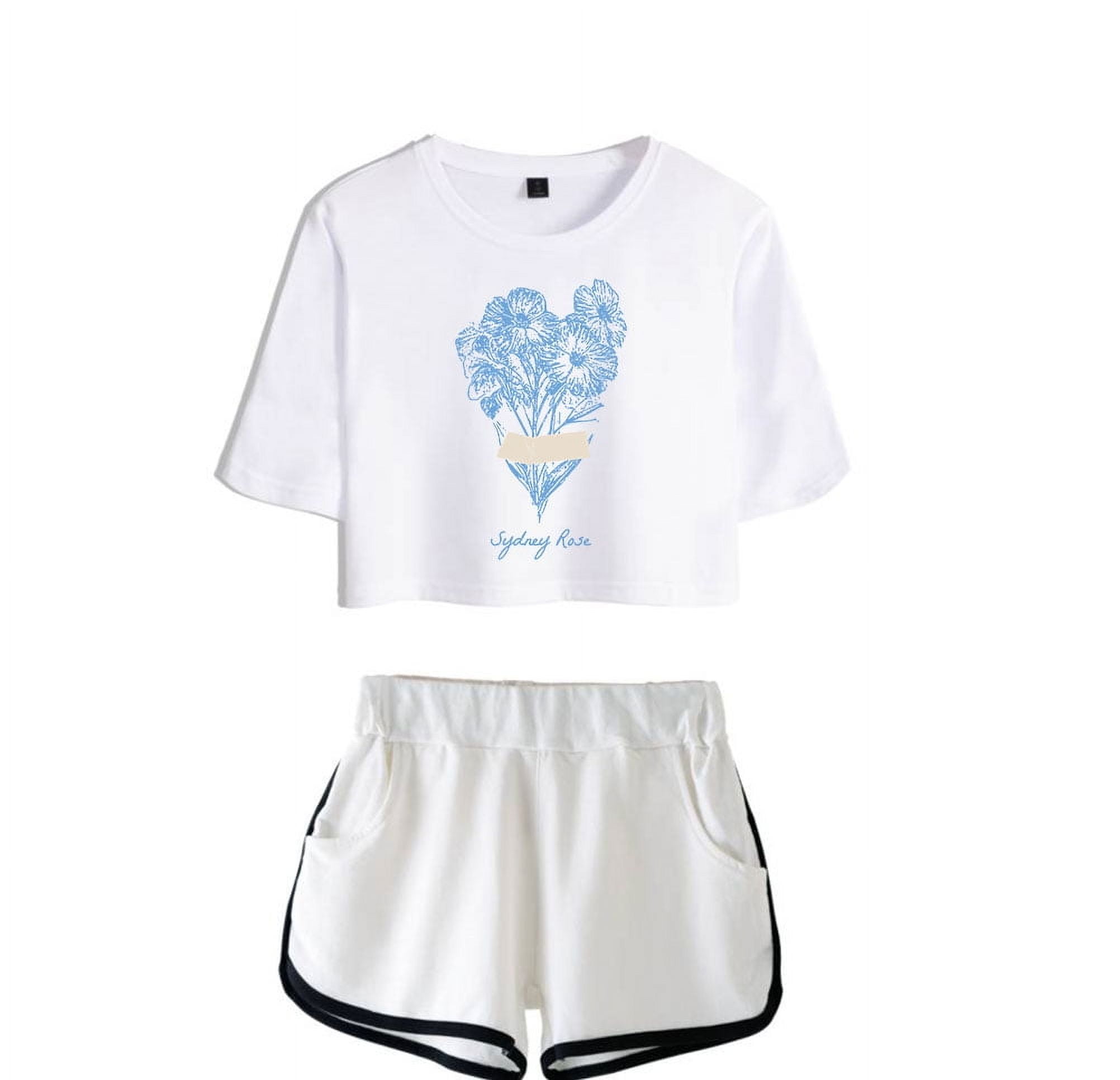 Sydney Rose Merch Flower Tape Crop Top T-shirt Women Girls Fashion ...