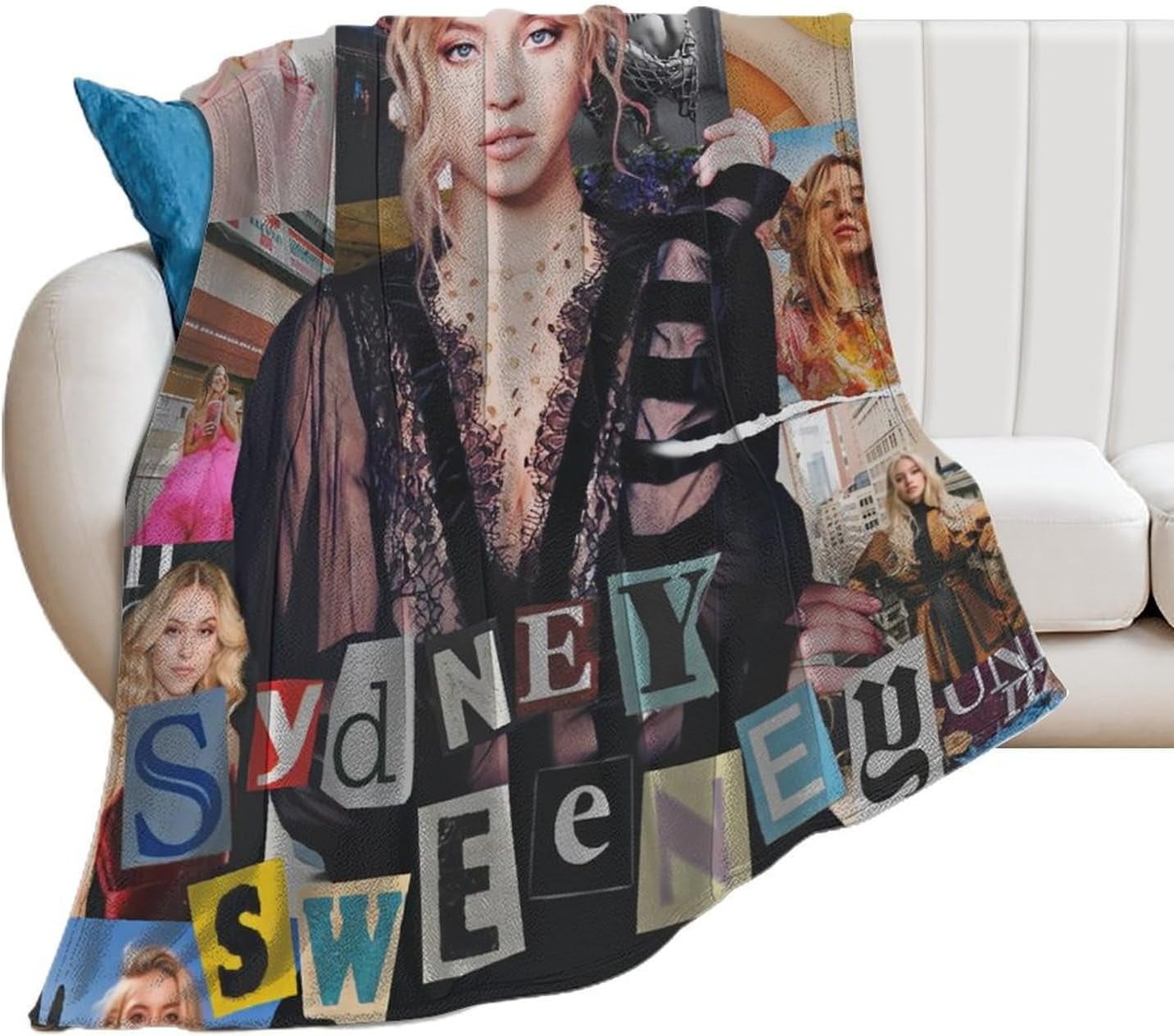 Sydney Sweeney Blanket Super Soft Throw Blanket Silky Flannel ...