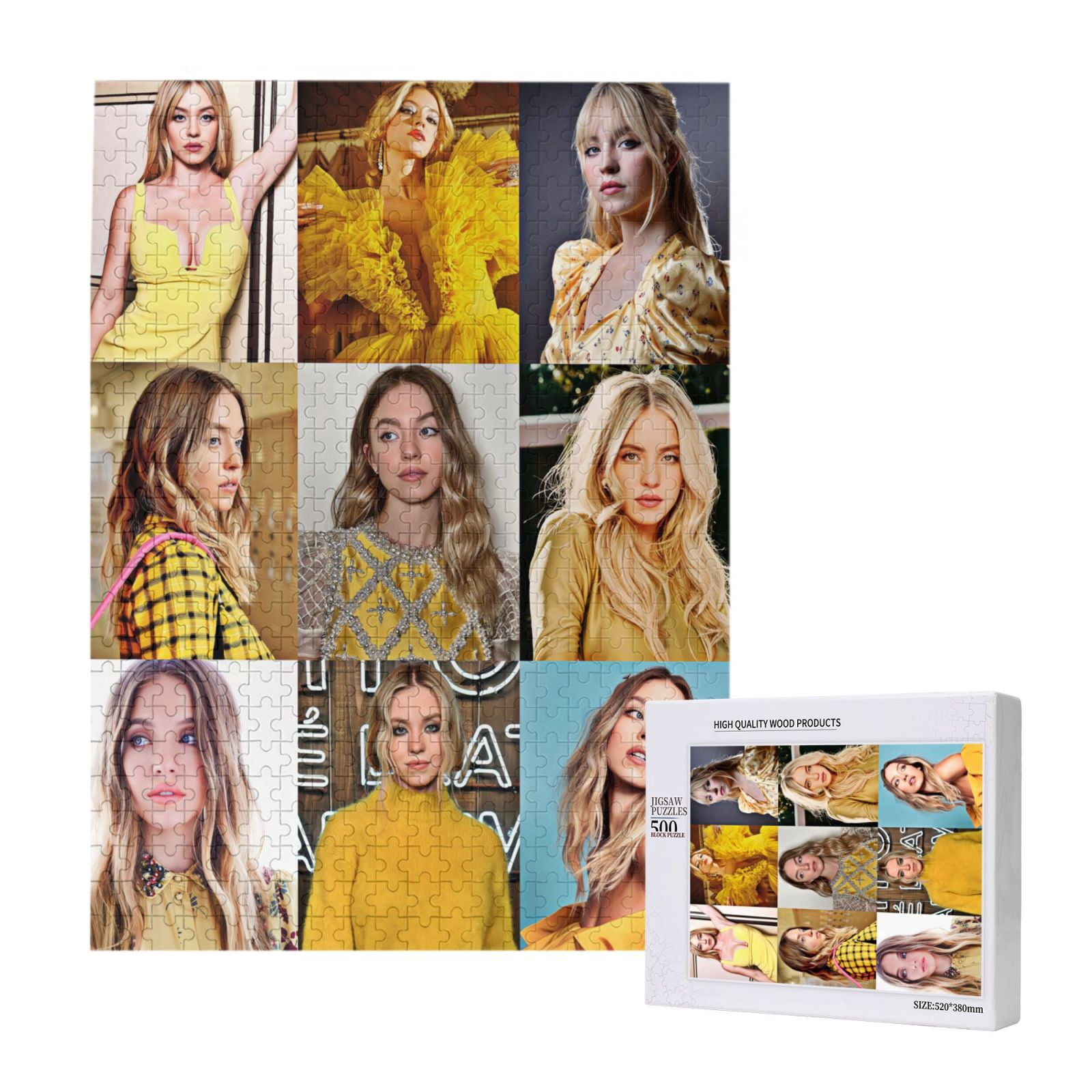 Sydney Sweeney Jigsaw Puzzle Interactive Brain Teaser Board Game for ...