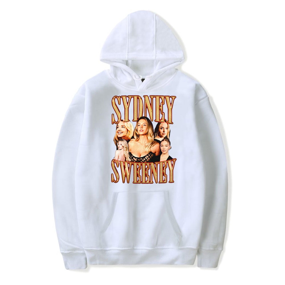 Sydney Sweeney Merch Anyone But You hooded drawstring pocket sweatshirt ...