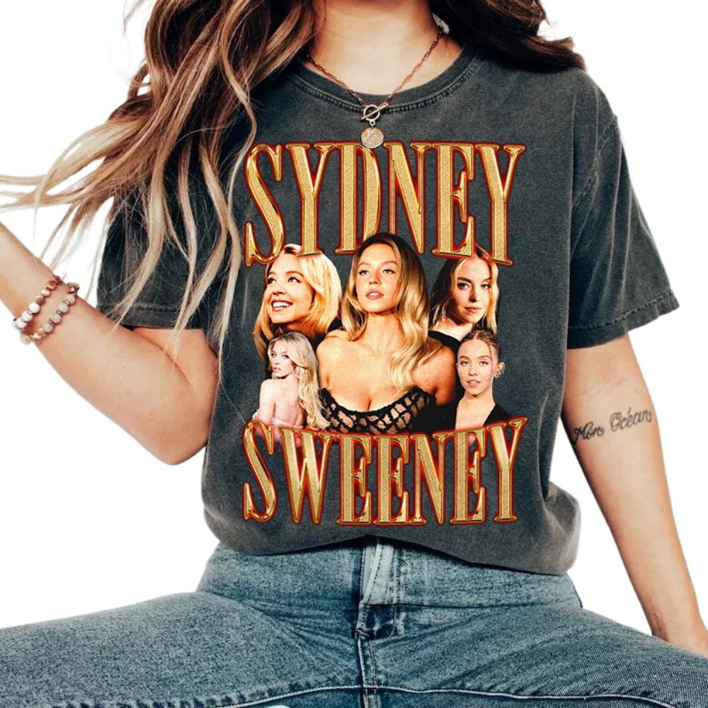Sydney Sweeney Retro 90s Merch Men Short Sleeve Women Funny Vintage ...