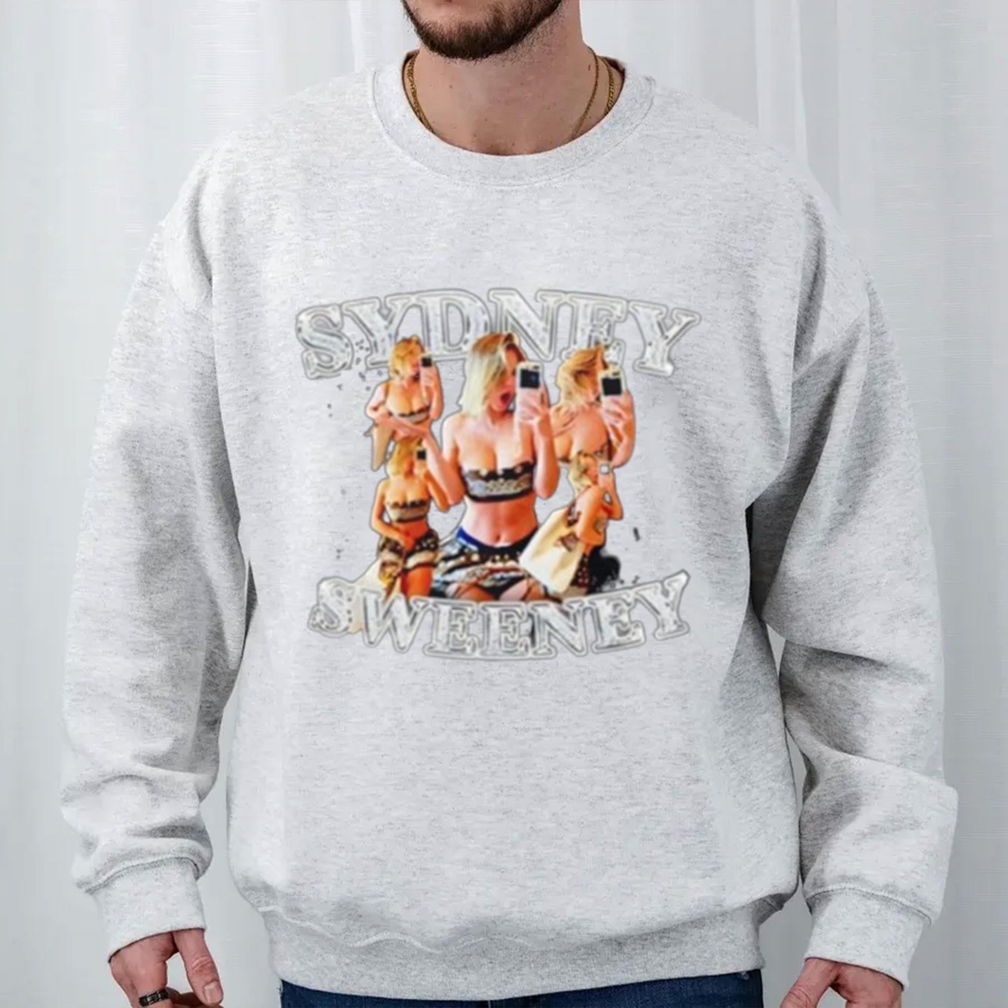 Sydney Sweeney Selfie Collage Funny Sweat Shirt - Walmart.com