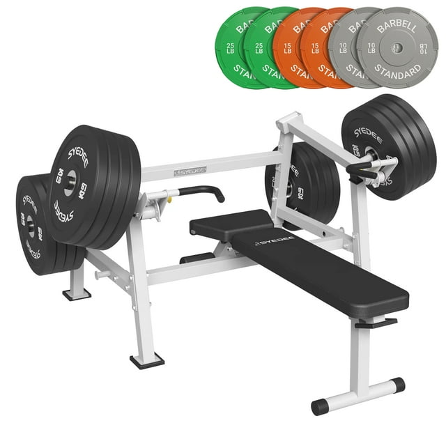 Syedee 1500LBS Adjustable Flat Incline Weightlifting Bench Press ...