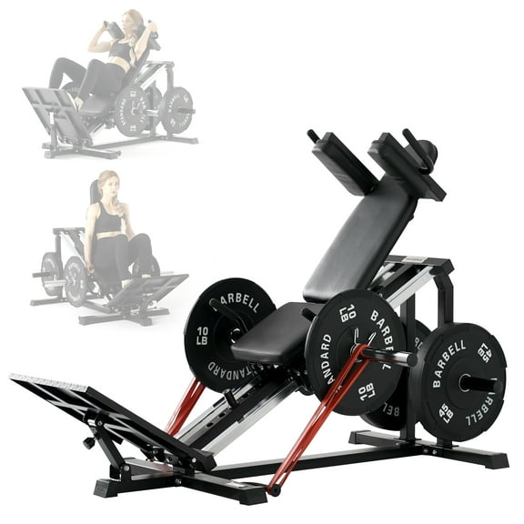 Titan Fitness 700 LB Plate-Loaded Linear Hack Squat Press Machine for ...
