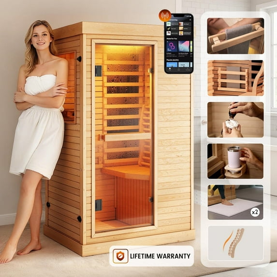 Syedee Far Infrared Sauna Home Sauna Spa Room Canadian Hemlock Wood ...