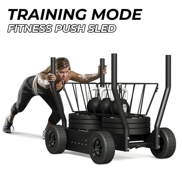 Syedee Fitness Weight Sled, Push-Pull Gym Equipment, Adjustable ...