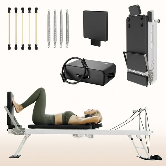Stamina AeroPilates Premier Studio Reformer Workout Machine, Black ...