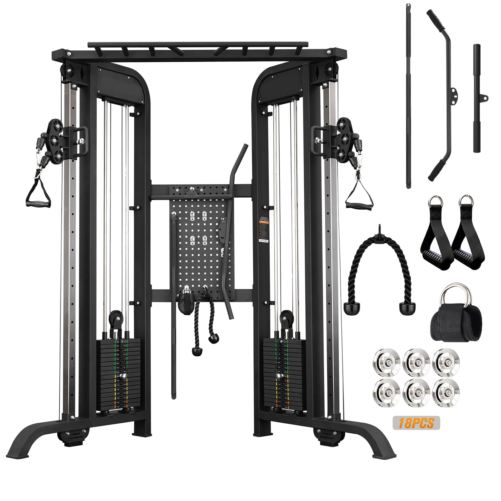 Syedee Functional Trainer with 352lbs Weight Stack, 2:1&1:1 Ratio ...
