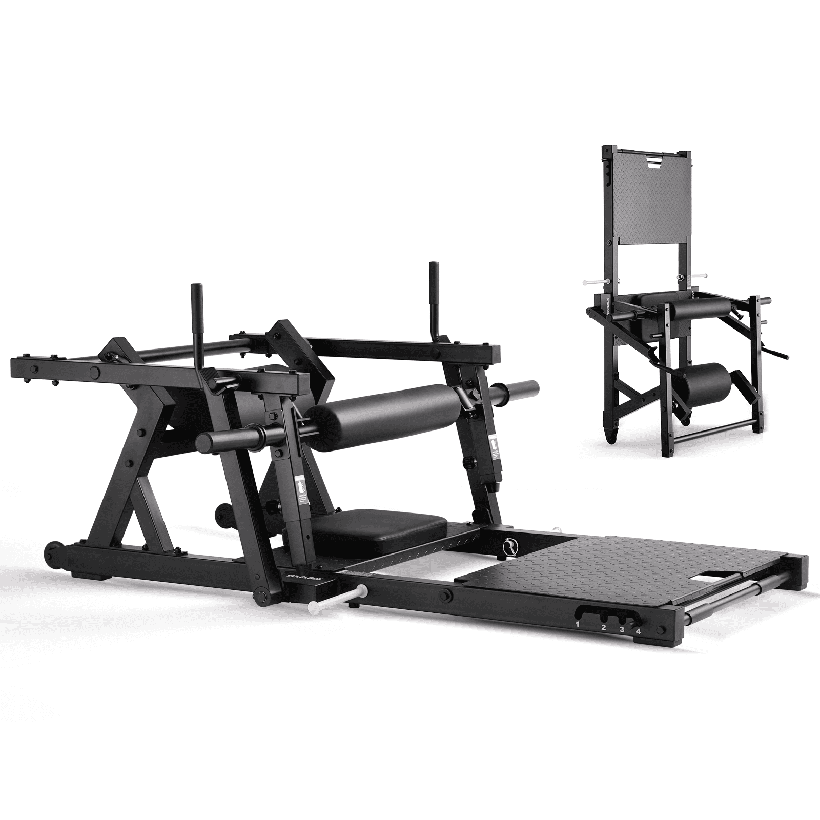 Syedee Glute Bridge Machine, Heavy Duty Plate-Loaded Hip Thrust Machine ...