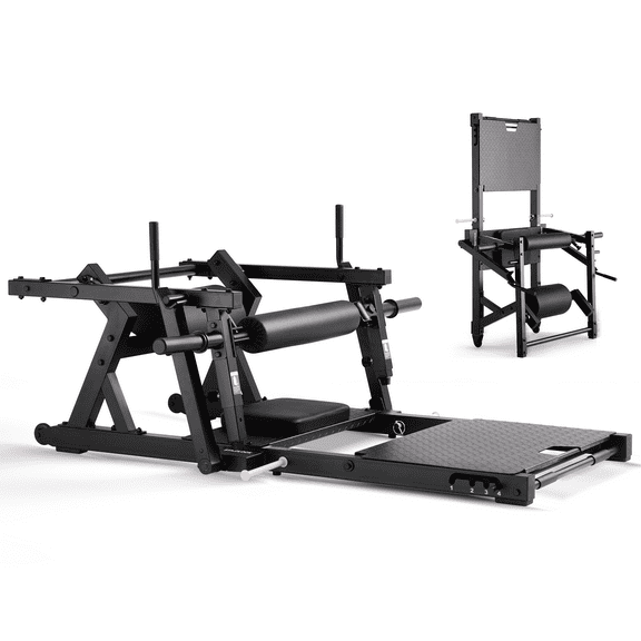 Hip Thrust Machine, 800LBS Plate-Loaded Glute Bridge Machine with ...