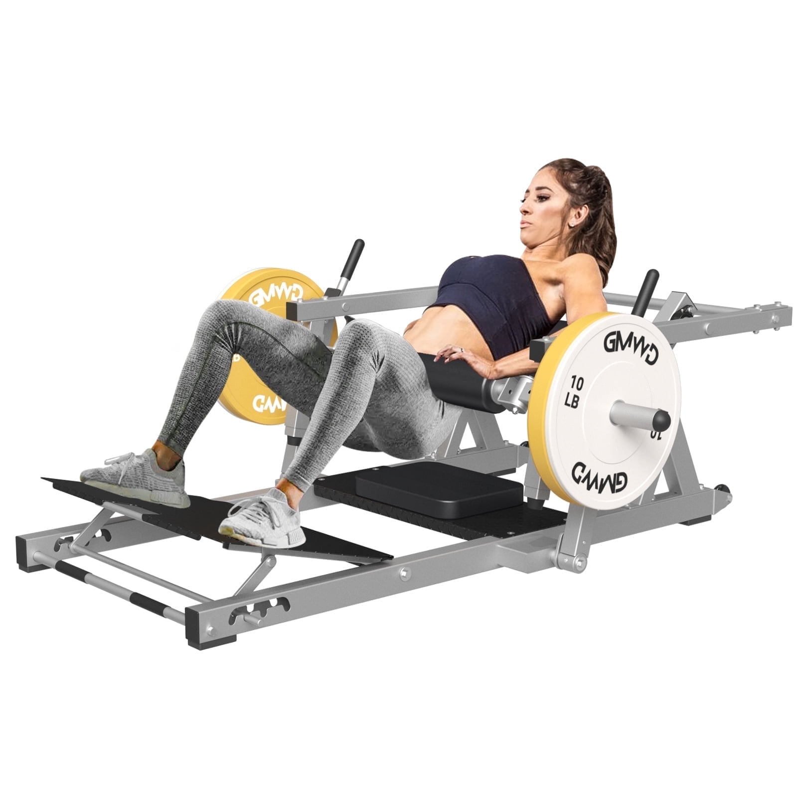Syedee Hip Thrust Machine, Heavy Duty Plate-Loaded Glute Drive Machine ...