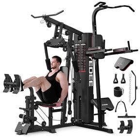 TOTAL FLEX L Foldable Home Gym Bench All in One with Additional Bands ...