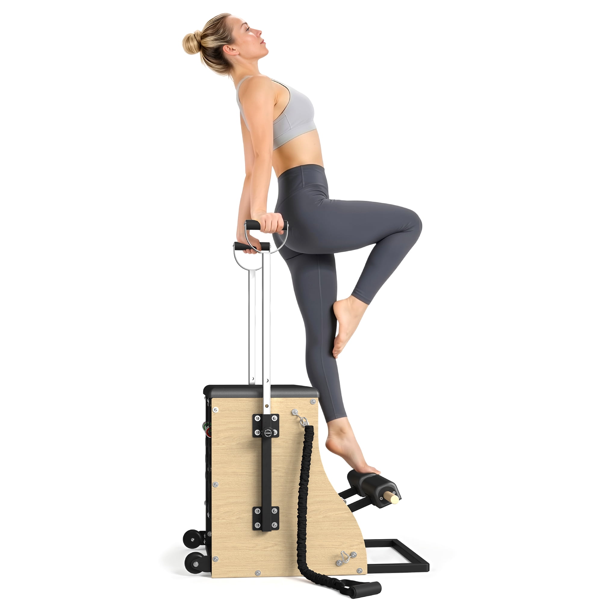 Syedee Pilates Chair, Split-Pedal Stability Combo Chair with Handles ...