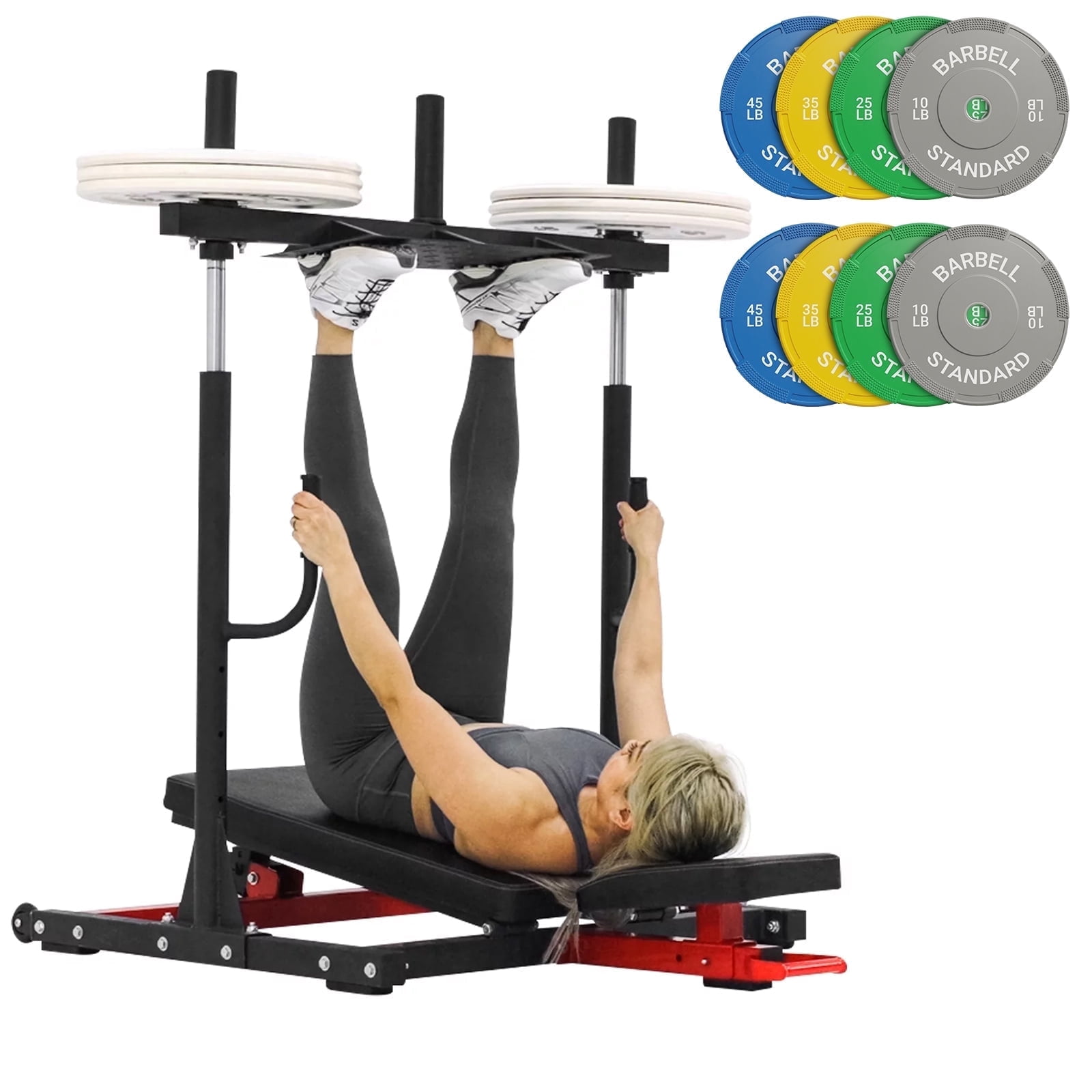 Syedee 600LBS Vertical Leg Press Machine, Home Gym Unit with Transport ...