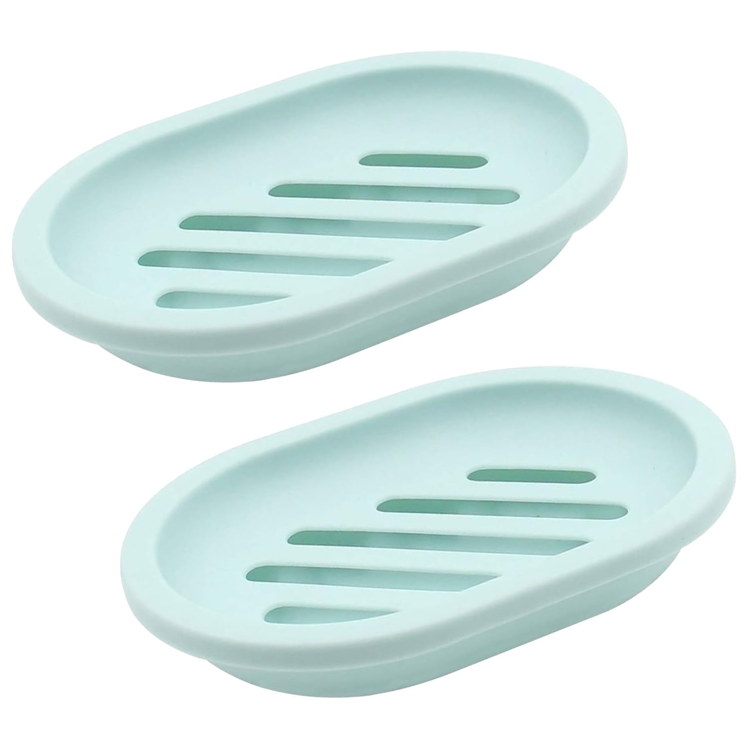 Syenll 2 Pack Soap Dish with Drain, Plastic Soap Container, Soap Holder ...