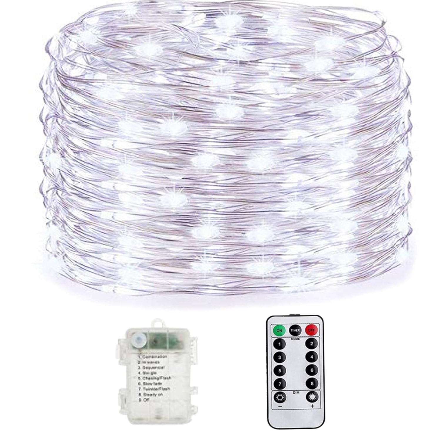 Walmart 33ft 100 LED Fairy Lights, Battery Operated, Timer, Indoor ...
