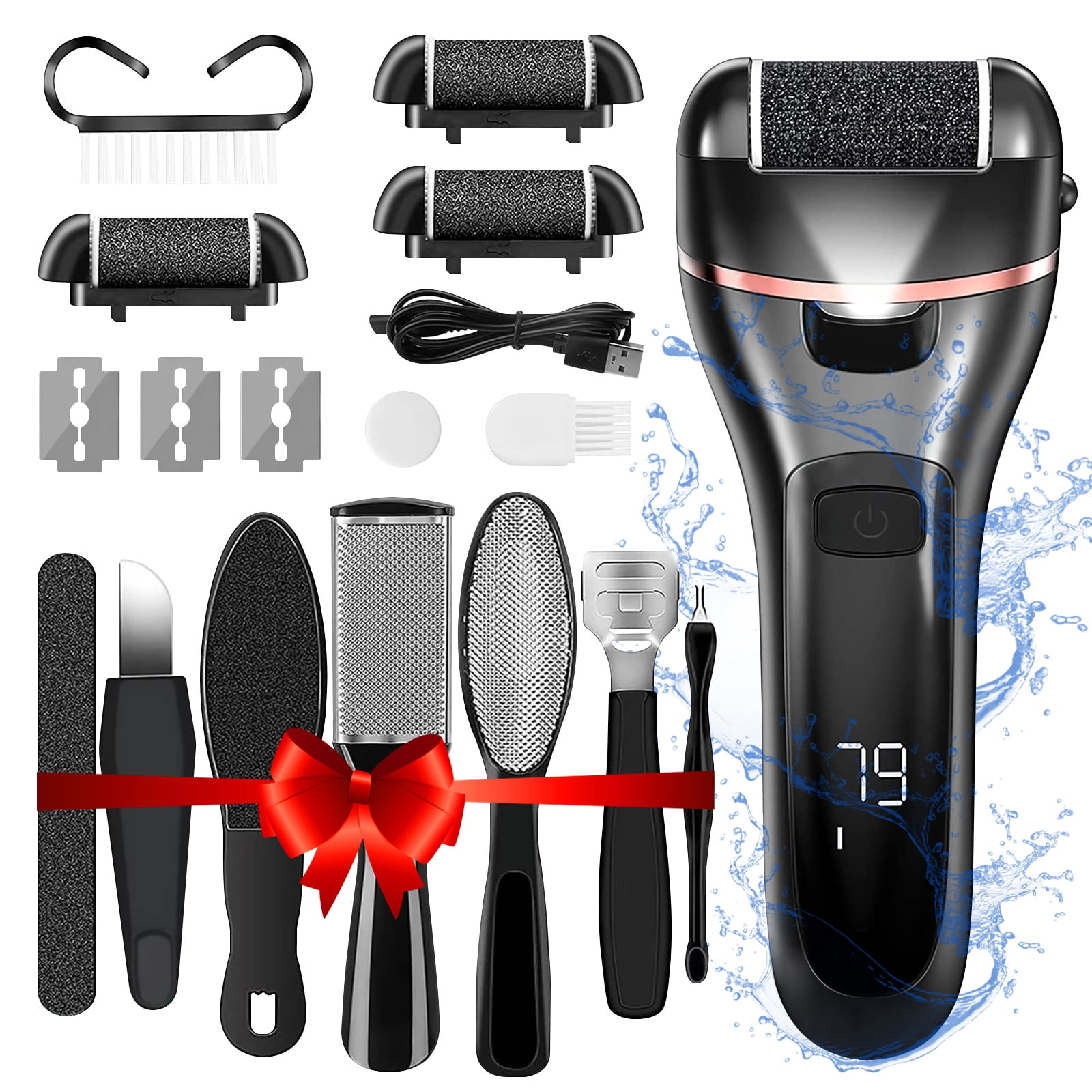 syenll Electric Callus Remover, Rechargeable Foot File with 3 Rollers ...