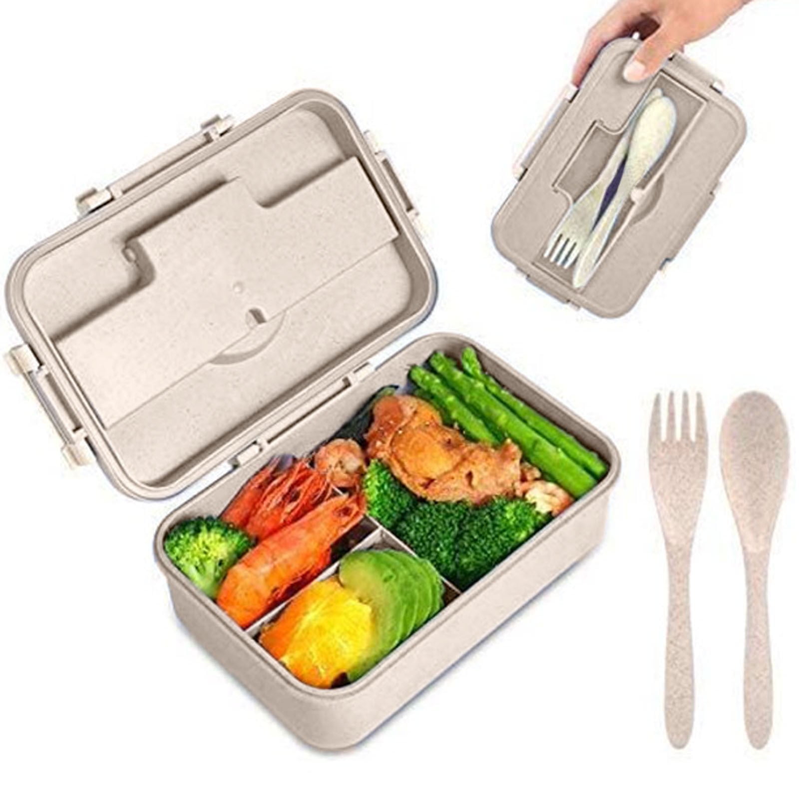 Syinda Bento Box Bento Lunch Box With 3 Compartment For Kids And Adults ...