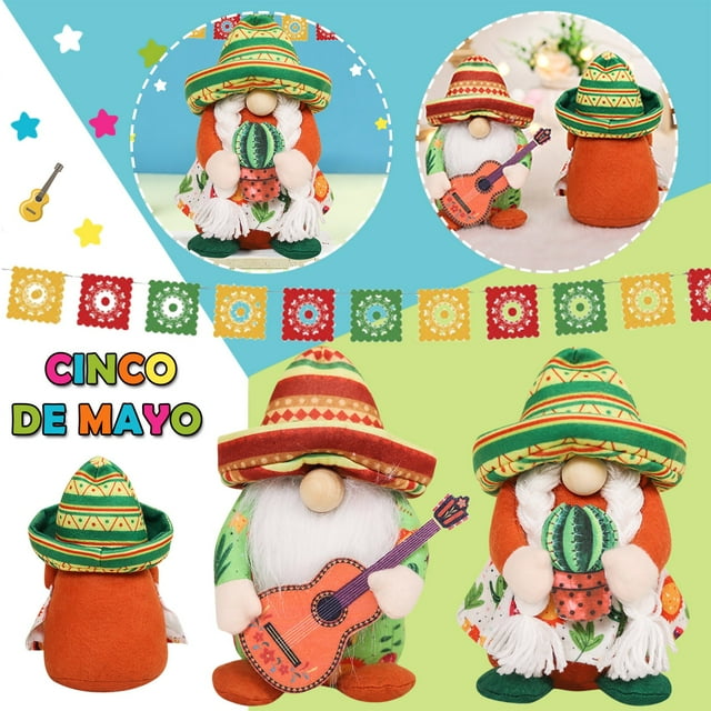Syinda Carnival Musical Dwarf Ornament Doll Dwarf Doll Sombrero