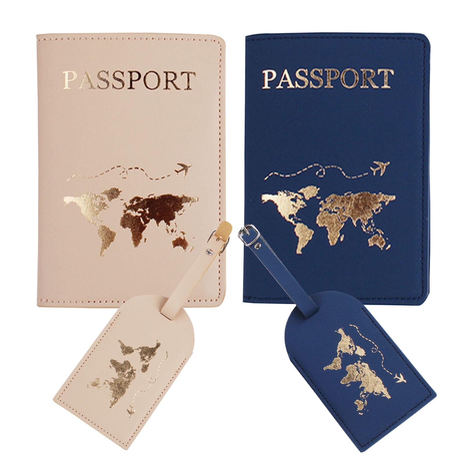 Syiomlis Mr and Mrs Luggage Tags Couples Passport Holder Set,Bridal ...