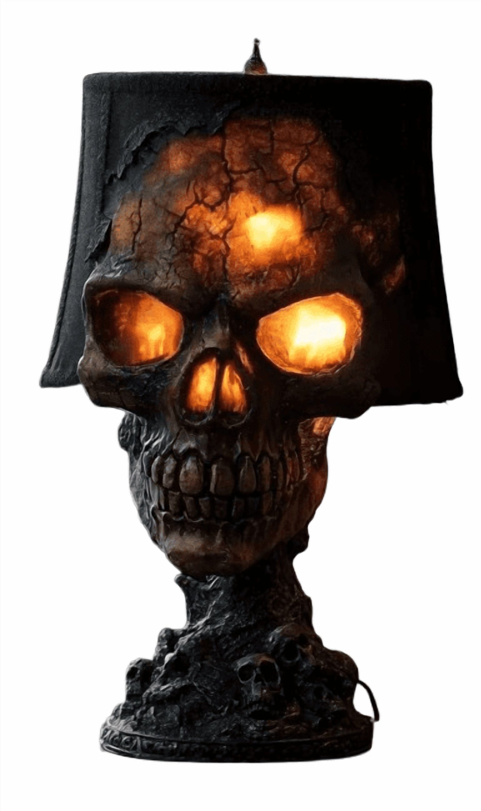 Sylchomon Realistic Skull LED Table Lamp Battery Operated Halloween ...