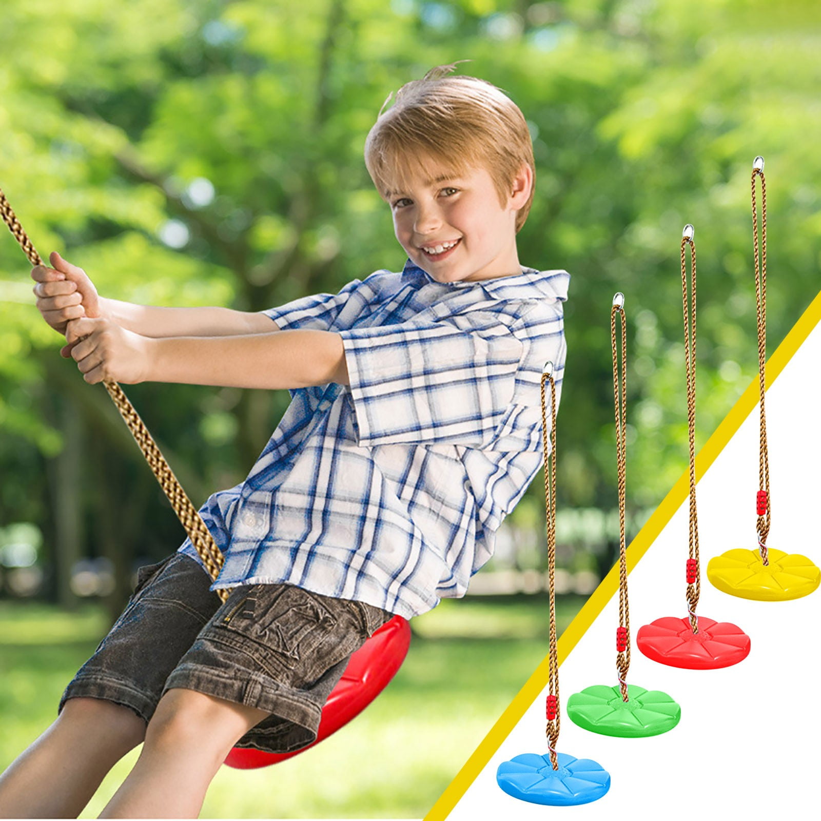 Sylchomon Swing Disc for Tree, Round Kids Swing Seat for Outdoor ...