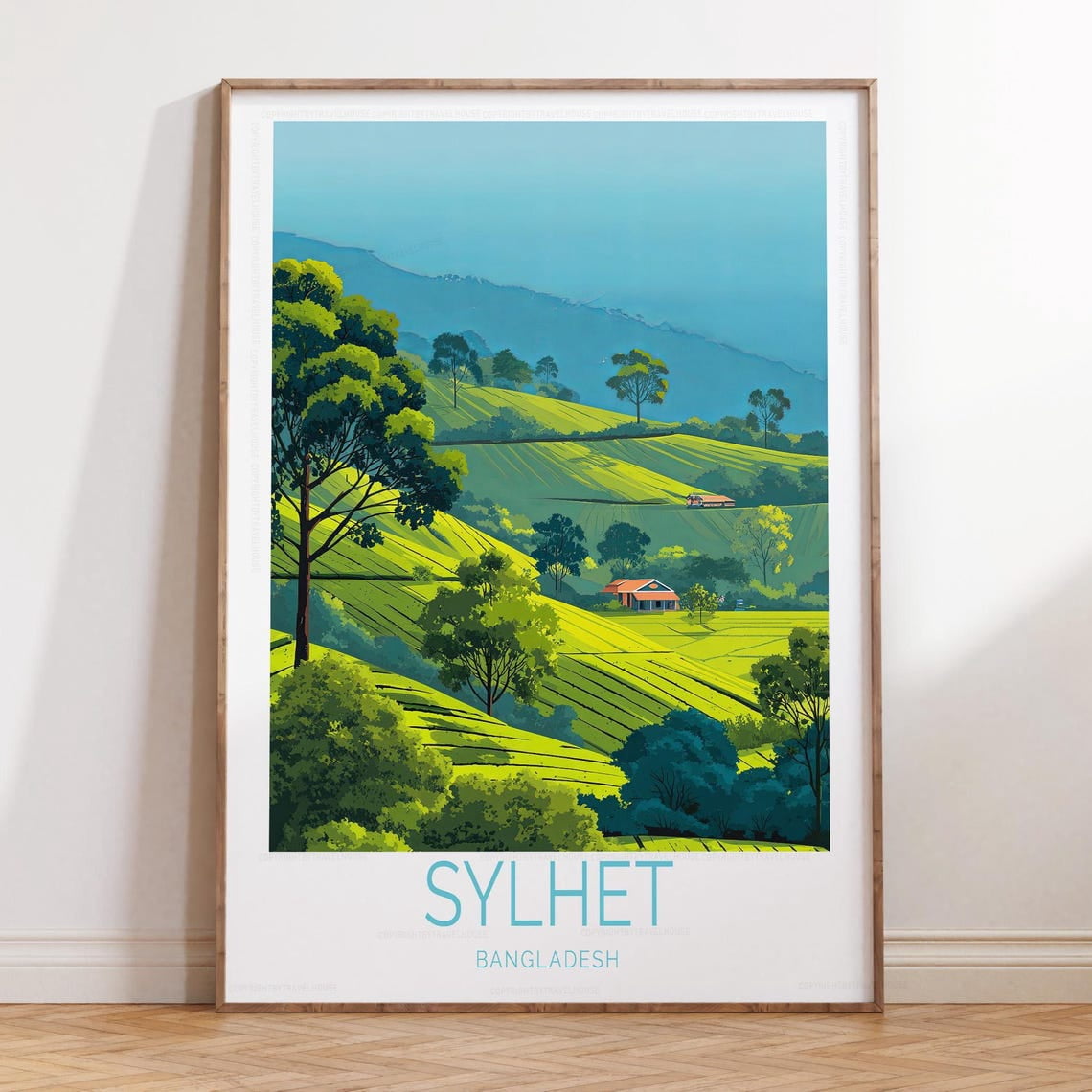 Sylhet Bangladesh Scenic Regional Travel Wall Art, Unframed Canvas Size ...
