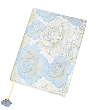 Sylphcard Book Covers - Light Blue Floral Embroidered Book Cover ...