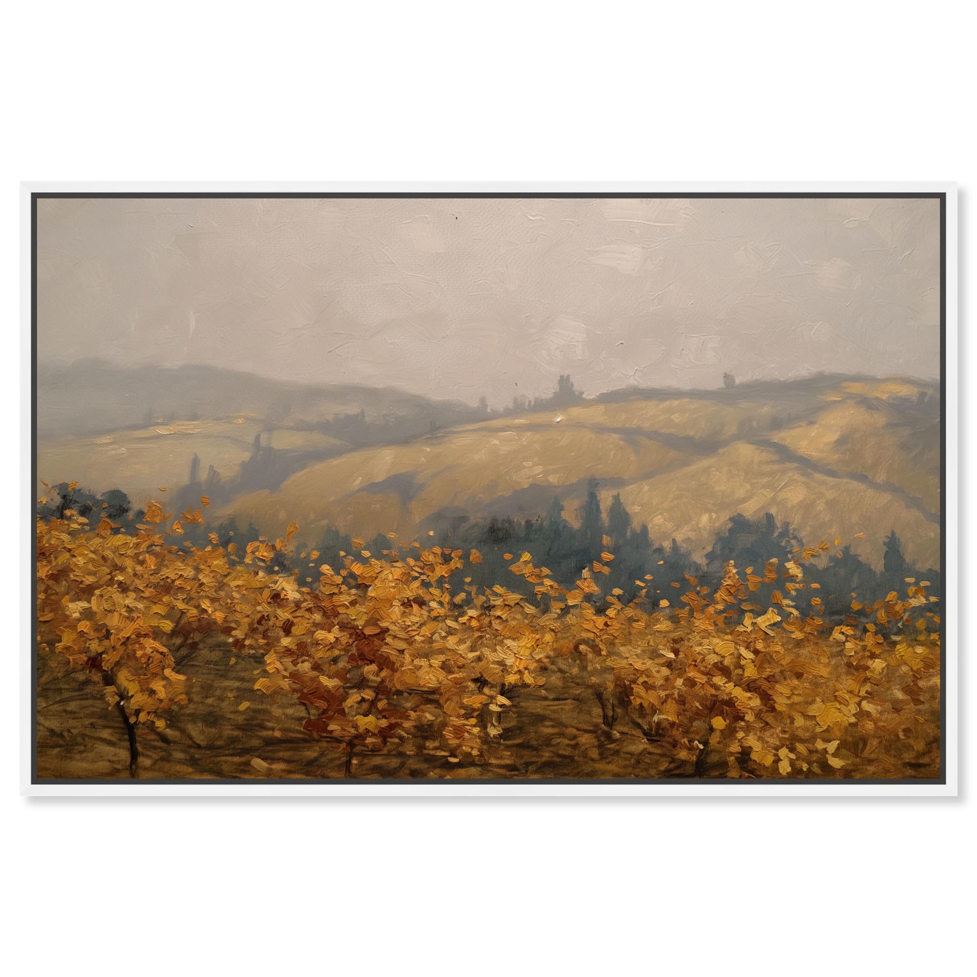 Sylvan Canvas Rustic Farmhouse Art by Art Remedy, White Frame, 54" x 36 ...