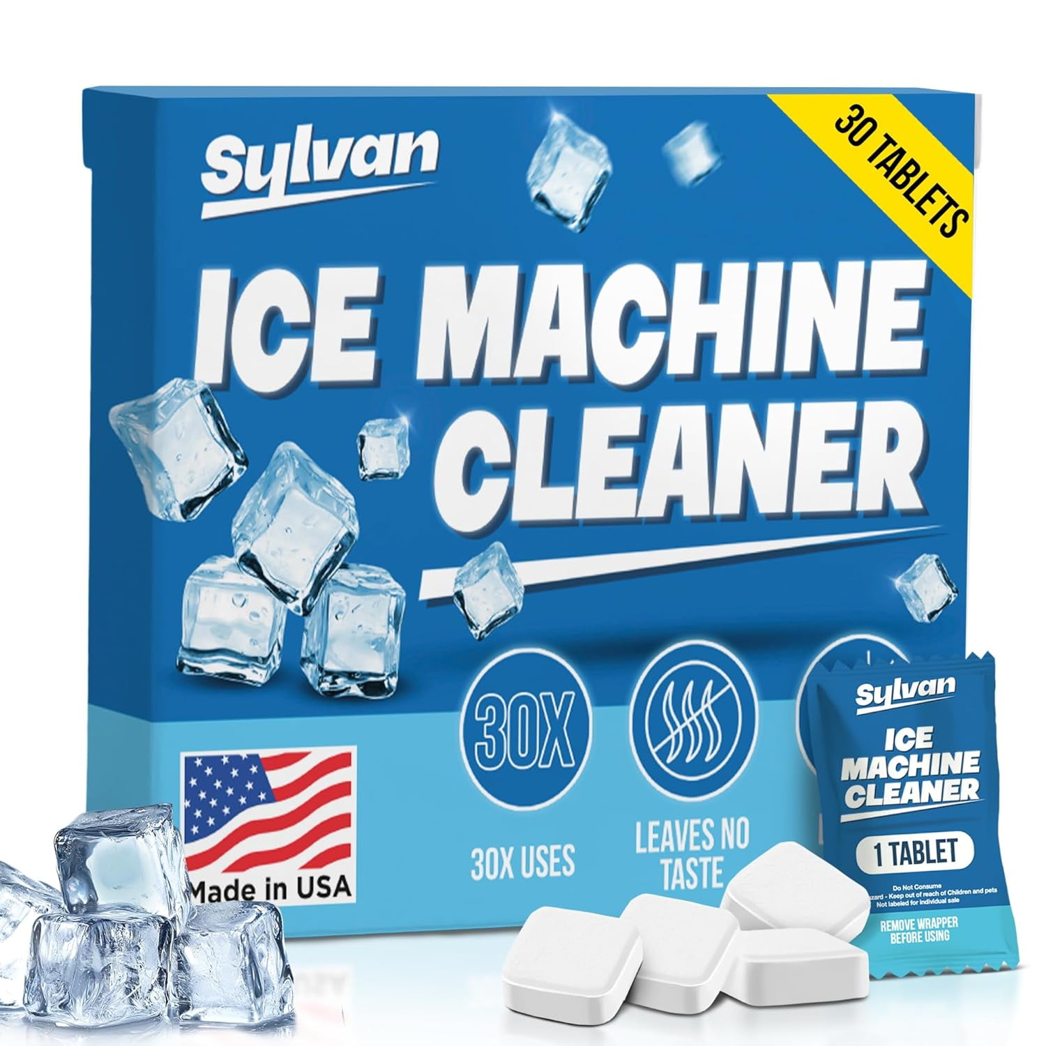Sylvan Ice Machine Cleaner and Descaler Tablets | 30 Tabs | Made in USA ...
