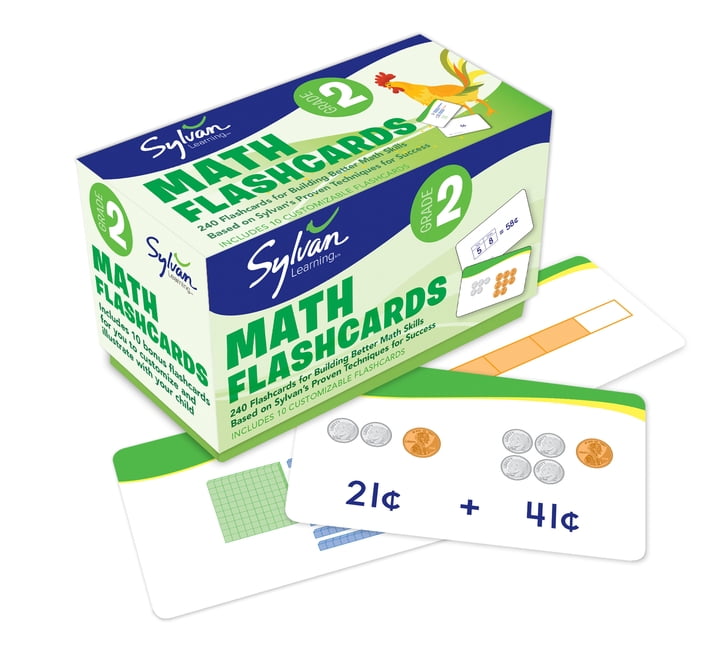 Sylvan Math Flashcards: 2nd Grade Math Flashcards : 240 Flashcards for ...