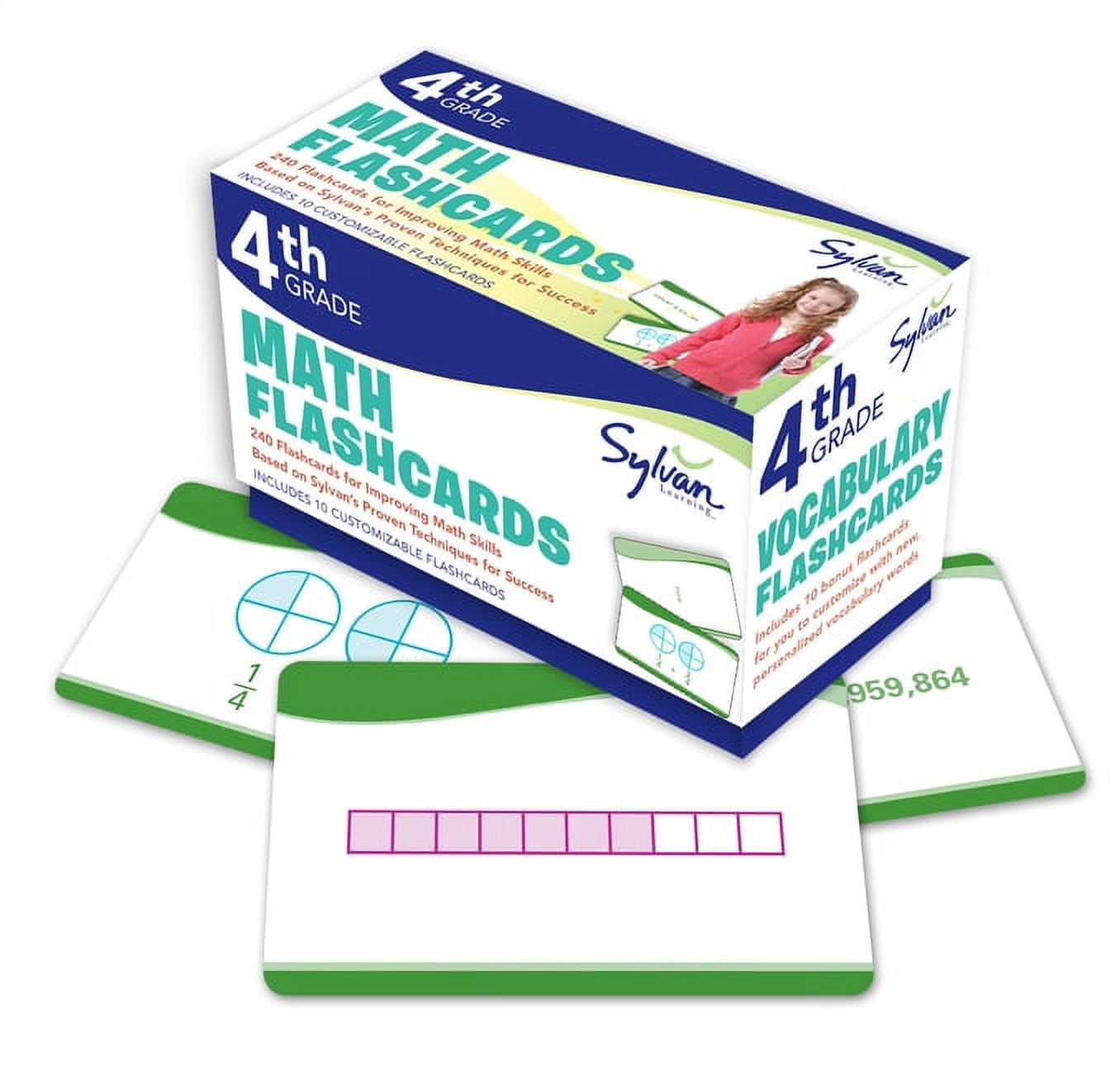 Sylvan Math Flashcards: 4th Grade Math Flashcards: 240 Flashcards for ...