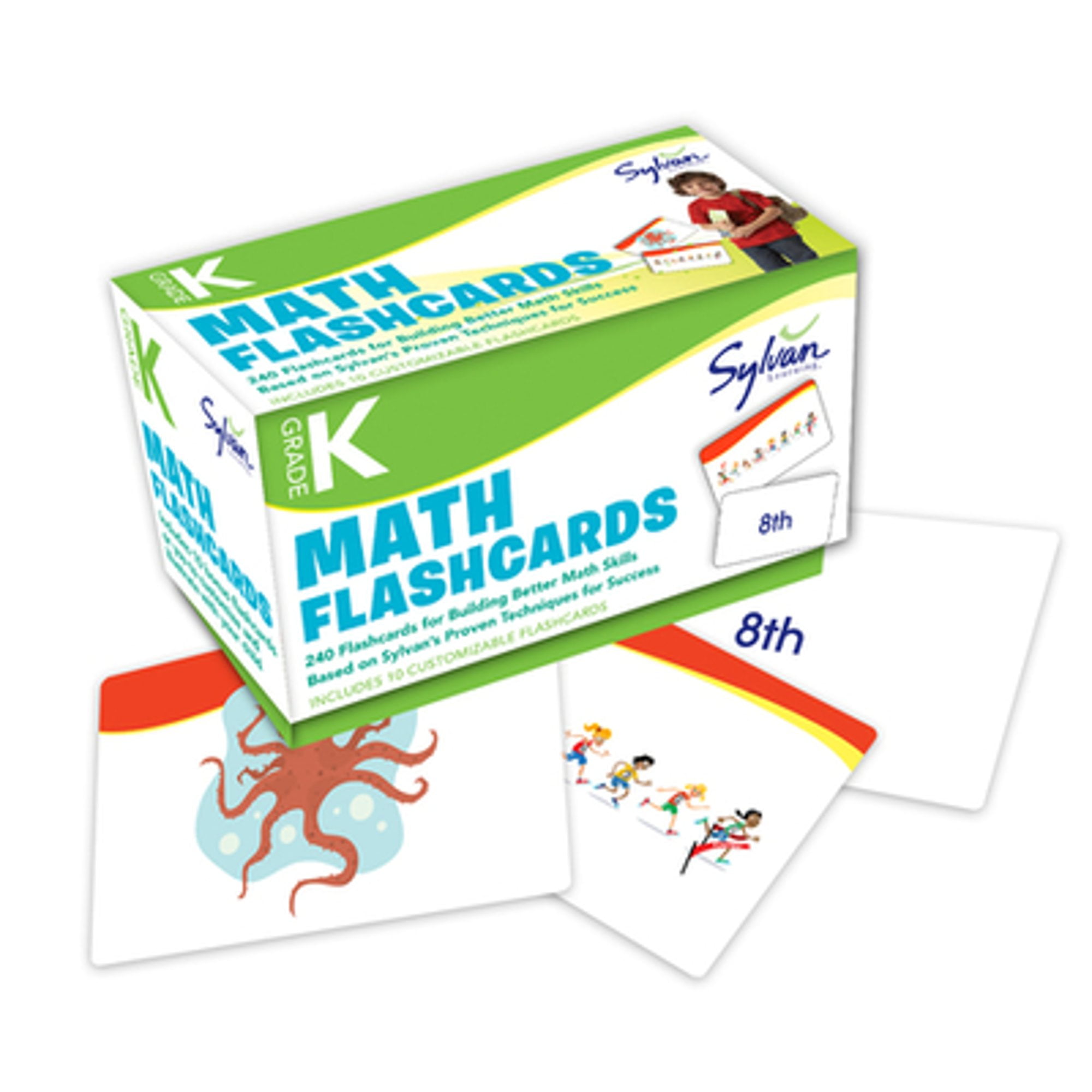 Pre-Owned Kindergarten Math Flashcards: 240 Flashcards for Building ...