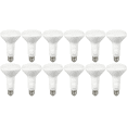 Sylvania 10W BR30 LED Daylight Dimmable Light Bulbs 12-Pack, Energy ...