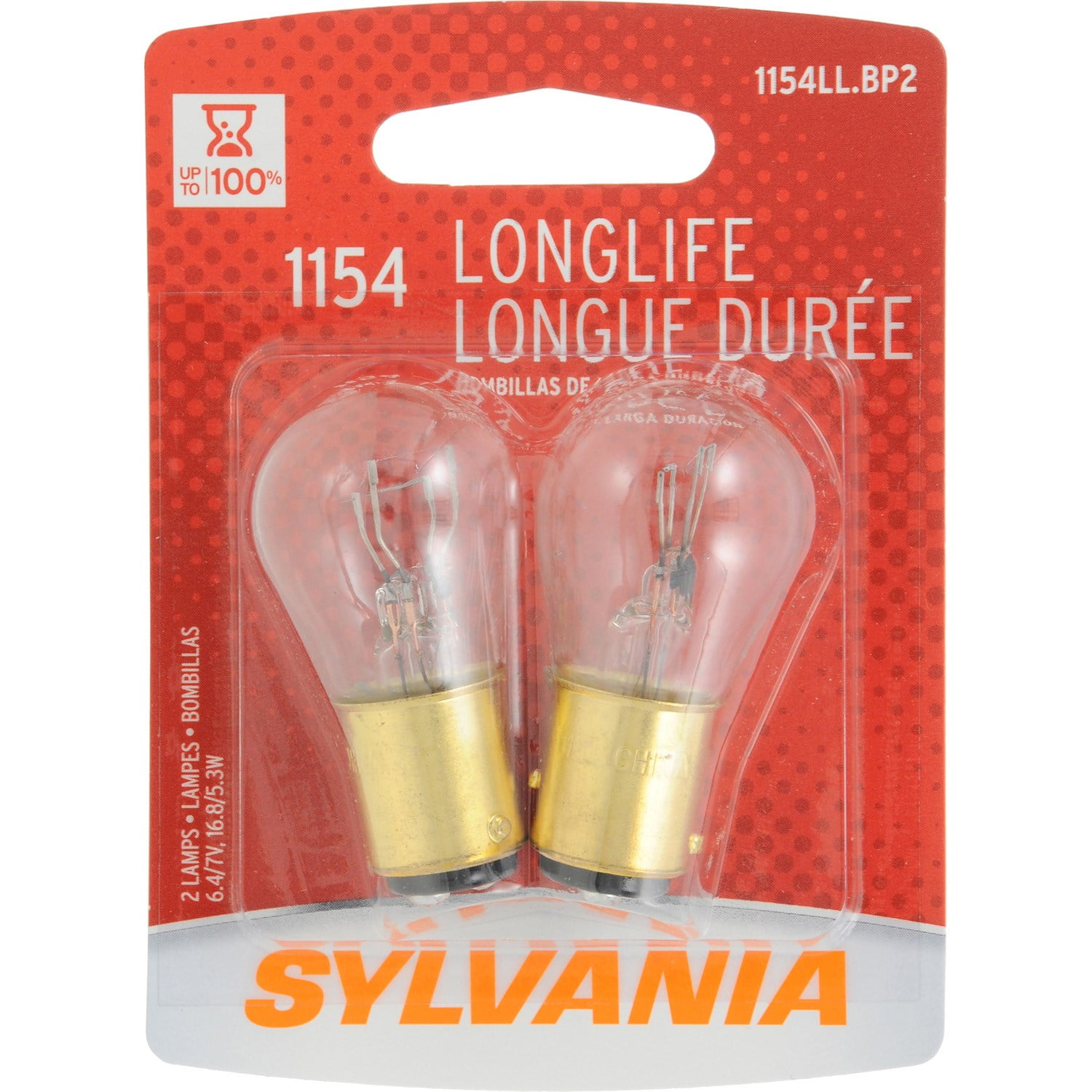 Sylvania 1154 Long Life Halogen Auto Mini Bulbs, Pack of 2. - Walmart.com