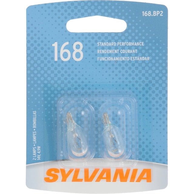Sylvania 168.BP2 168 Basic SSF20 Miniature Bulb, (Contains 2 Bulbs ...