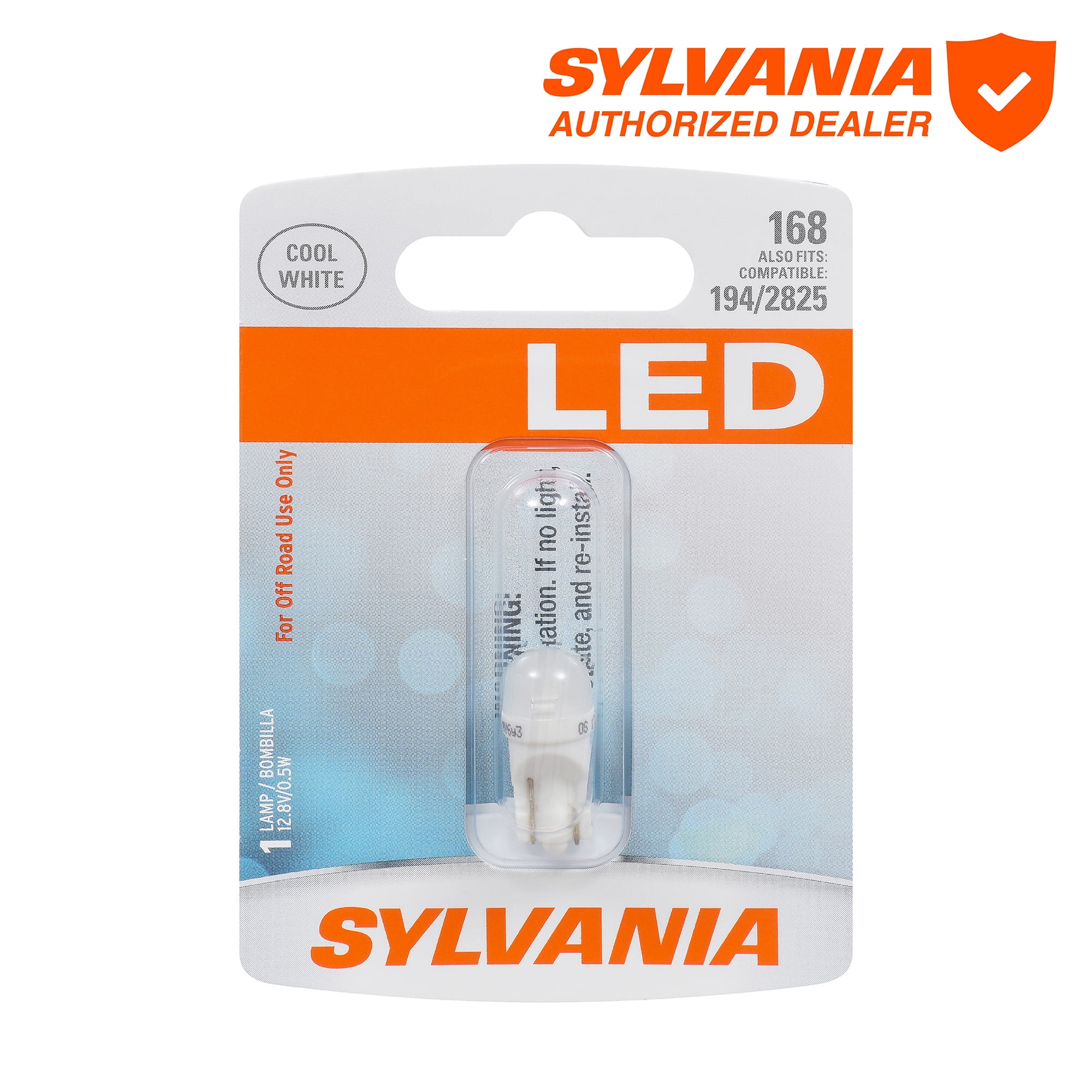 Sylvania 168 White LED Automotive Mini Bulb, Pack of 1 - Walmart.com