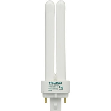Sylvania 21114 (4-Pack) CF26DD/835/ECO 26-Watt Double Tube Compact Fluorescent Light Bulb, 3500K ...