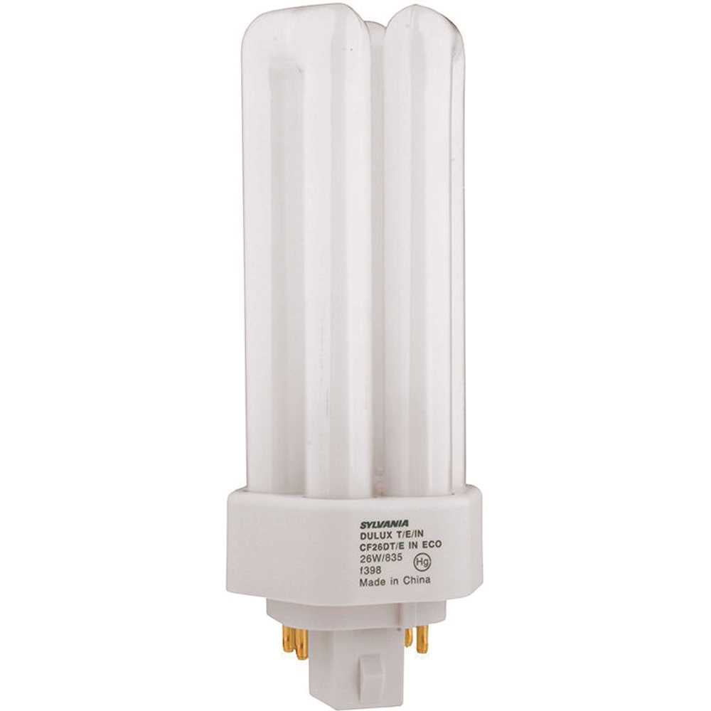 Sylvania 20882 - 26W CFL Tubular Light Bulb - 4 Pin GX24q-3 Base, 1501 Lumens - 4100K - Walmart.com