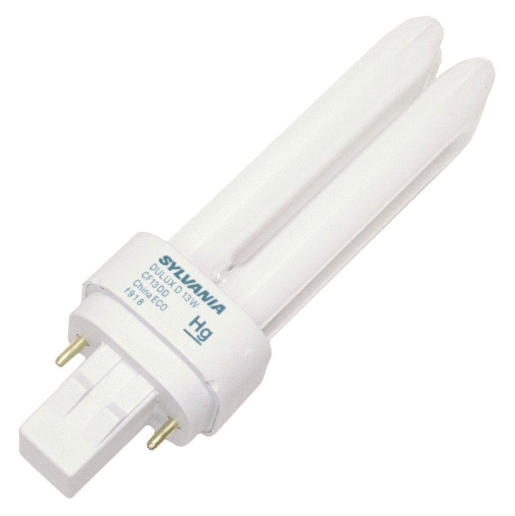 Sylvania 21118 (6-Pack) CF13DD/835/ECO 13-Watt Double Tube Compact Fluorescent Light Bulb, 3500K ...