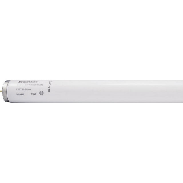Sylvania 15W 18" T12 Medium Bi-Pin Fluorescent Tube Light Bulb - 3000K ...