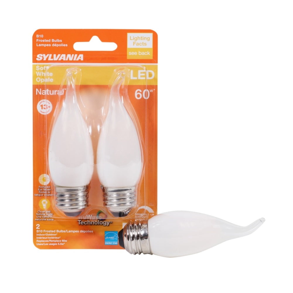 Sylvania 40783 B10 LED Bulb, Soft White, Frosted, Each - Walmart.com