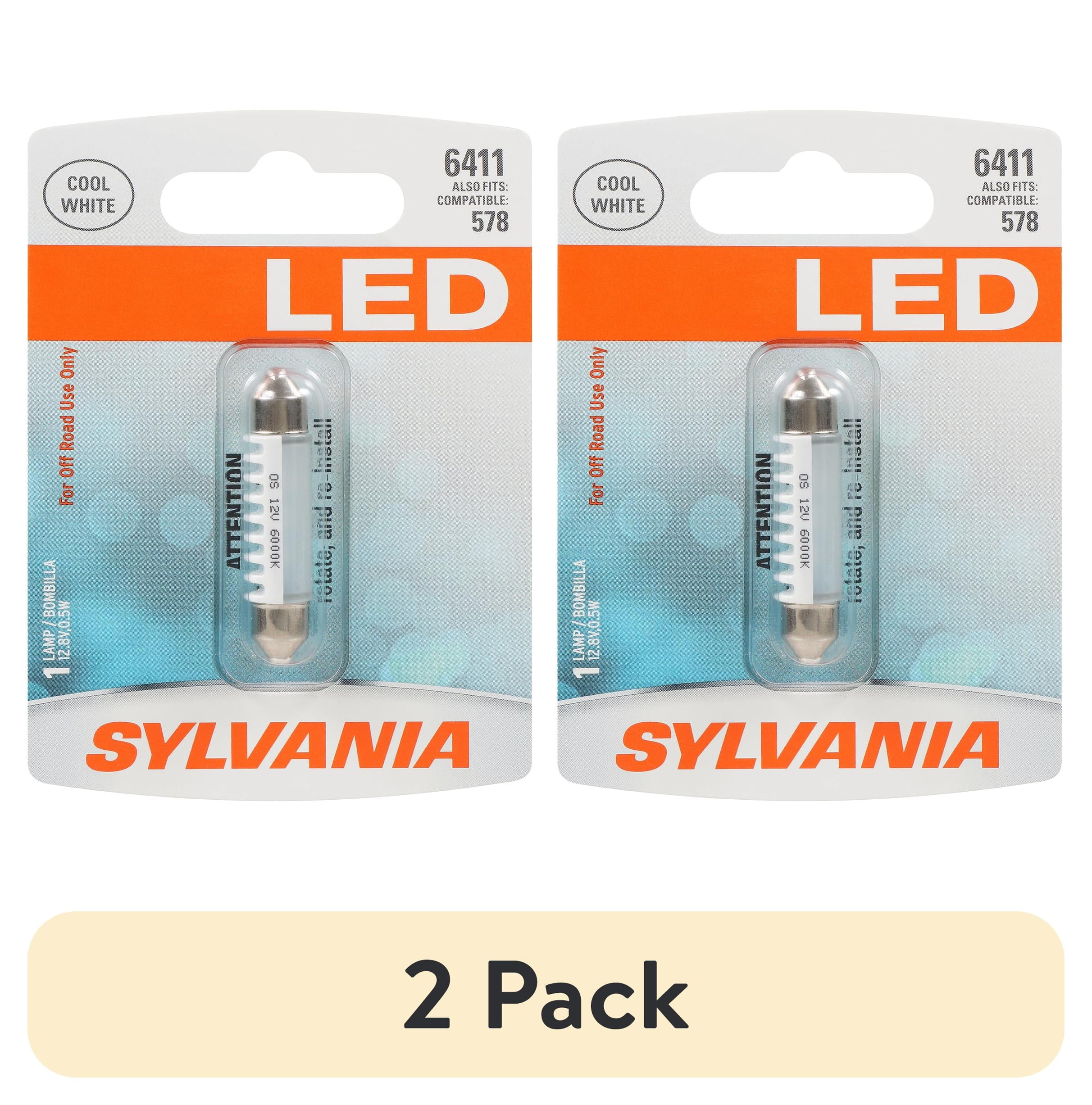 (2 pack) Sylvania 6411 White LED Automotive Mini Bulb, 1 Pack ...