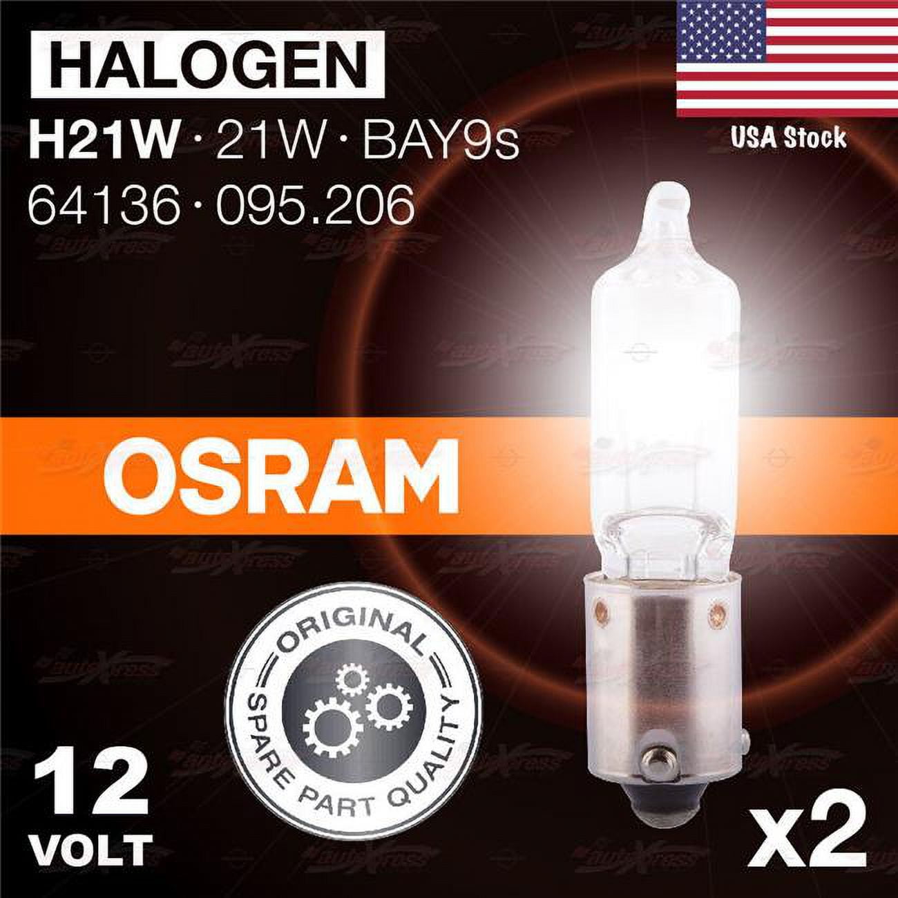 Sylvania 64136TP 12V 21W OSRAM Original Pilot Side Parking Light Bulb ...