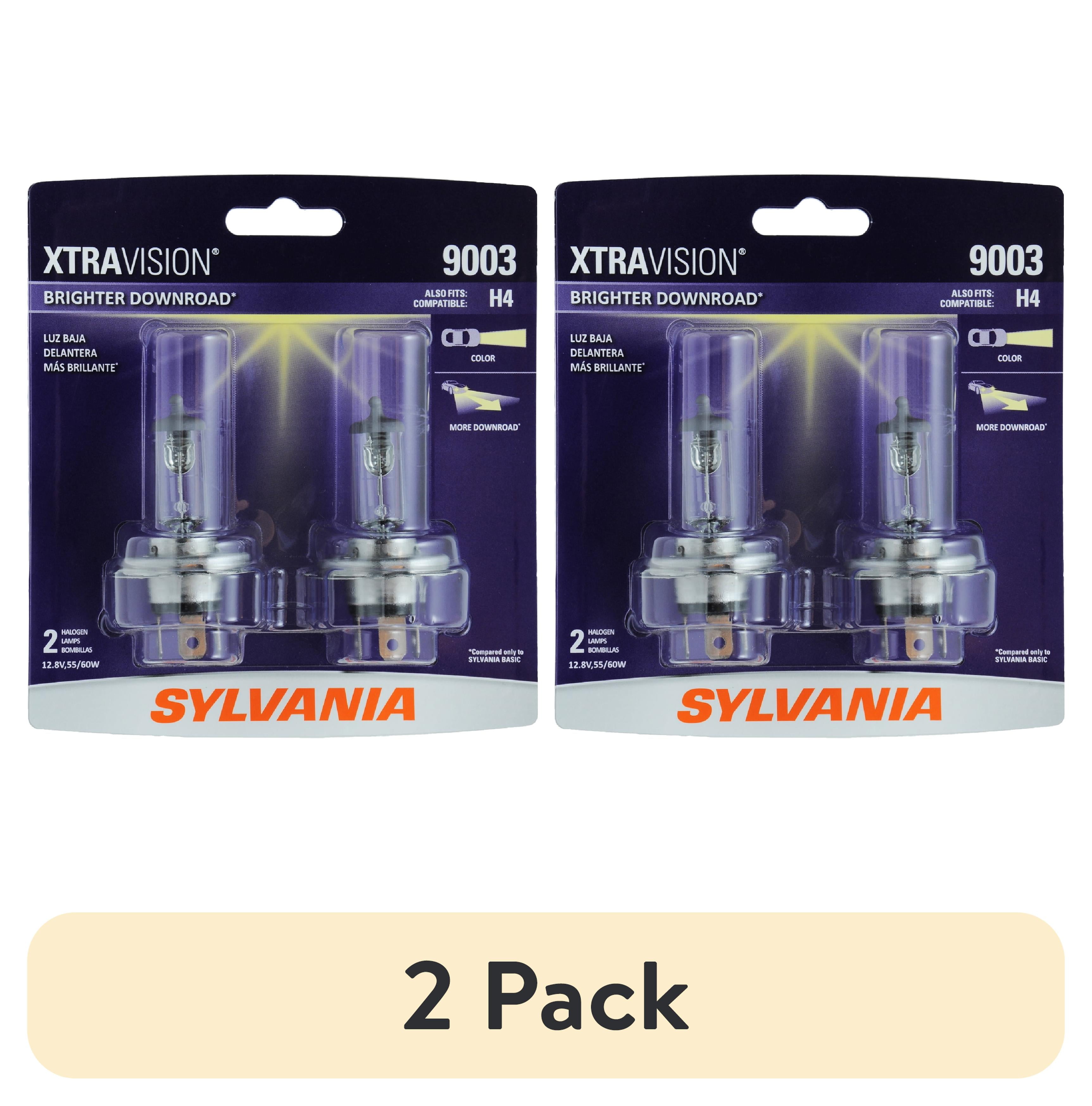 (2 pack) Sylvania 9003 XtraVision Halogen Headlight Bulb, 2 Pack ...