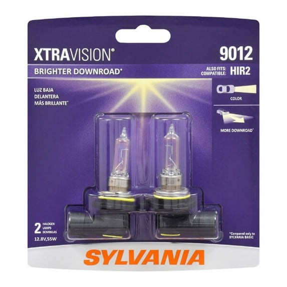 Sylvania 9012 SilverStar XtraVision Halogen Headlight Bulb, High-Performance, 2 Pack - Walmart.com
