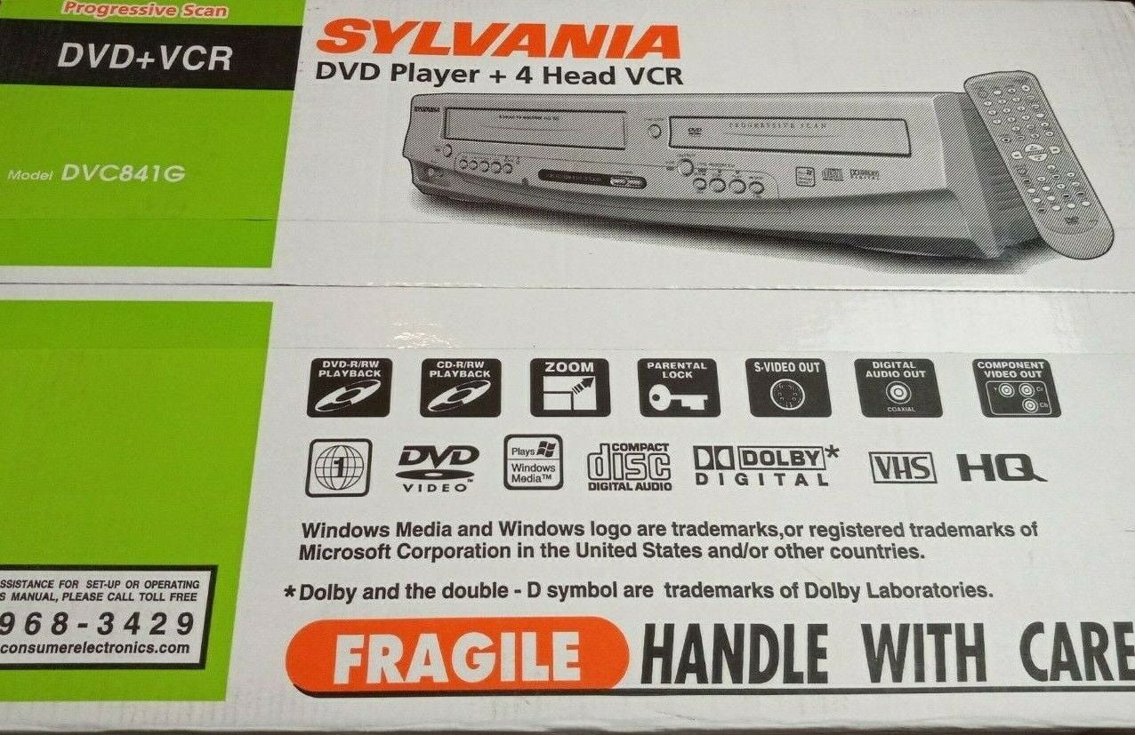 Sylvania Dvc841g Progressive Scan DVD VCR Combo With Hdmi Adapter (New) - Walmart.com